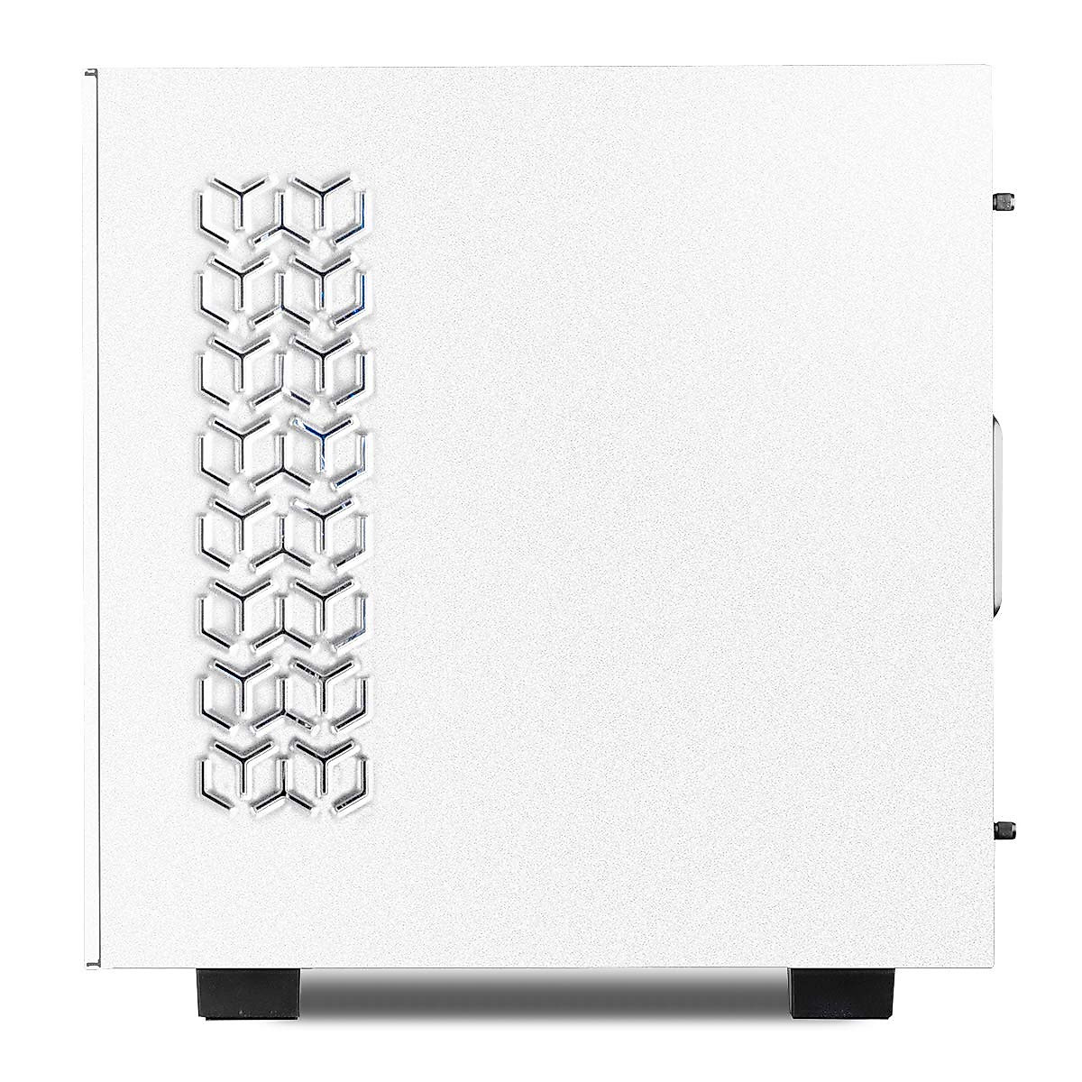 iBUYPOWER Snowblind S 19" Translucent Customizable Side-Panel LCD Display 1280 x 1024 Resolution Mid-Tower Desktop Computer Gaming Case 3 x 120 Millimeter Fans SECC Steel, White