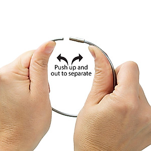 Lucky Line Pull-Apart 4-3/4" Tension Closure Steel Key Ring, 5 Pack (74405)