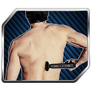 MANGROOMER Lithium Max Plus+ Back Hair Shaver (New 7th Generation) Complete Attachment Head With Shock Absorber Neck & New 50% wider Blade Design