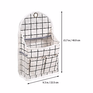 2pcs Storage Bag White Cotton Linen Student Make up Shoe Rack