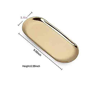 N-brand Serving Trays Gold Tray Towel Tray Jewelry Organizer Gold Oval Tray Dish Plate Tea Tray