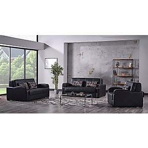 Ottomanson 66" Pull out Loveseat with Storage, Firm, Fabric, 450 lbs Capacity, Loveseat Sleeper, Futon Love Seat for Living Room or Home Office Convertible Small Sofa, Slumber, Orange