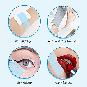 QUEWEL Lash Tape for Eyelash Extensions Blue Eyelash Tape Stick Well Breathable Eyelash Extension Tape Microfoam Tape Eyelash Extensions Flexible & Comfortable for Sensitive Skins to Use (Blue)