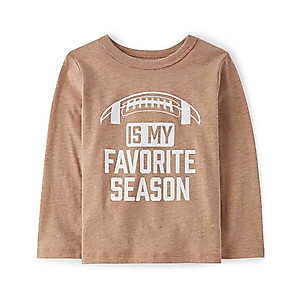 The Children's Place Unisex-Baby and Toddler Long Sleeve Fall Thanksgiving Graphic T-Shirt Football Season 5T