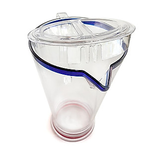Lily's Home Shatterproof Plastic Pitcher with Color Rim, the Large Capacity Makes it Excellent for Parties, Both Indoor and Outdoor, Clear 100 Ounces (Pitcher Only)
