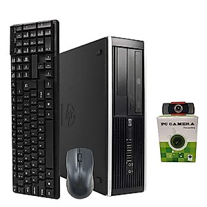 HP Elite SFF Desktop Computer PC, Intel Core i7 3.4GHZ Processor, 16GB Ram, 512GB M.2 SSD Drive, Wi-Fi & Bluetooth, Wireless Keyboard and Mouse, 1080p Webcam, Windows 10 (Renewed)