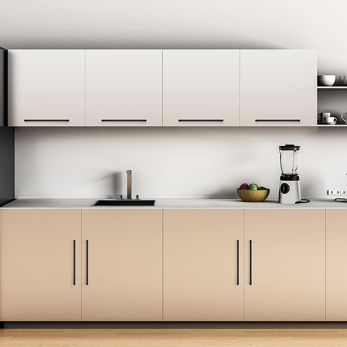 Ravinte 1 Pack 12-3/5 Inch Kitchen Square Cabinet Handles Matte Black Cabinet Pulls Black Drawer Pulls Kitchen Cabinet Hardware Kitchen Handles for Cabinets Cupboard Handles Drawer Handles