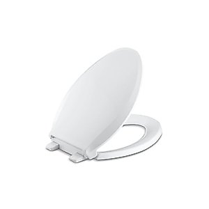 KOHLER K-7315-0 Quick-Release Elongated Toilet Seat White GRIP-TIGHT CACHET, 1