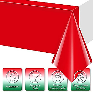 3 Pack Italian Flag Tablecloth, Italian Themed Disposable Plastic Tablecloth, Rectangle Italian Table Cover for Italy Family Gathering Kitchen Dining Decorations and Party Supplies 54 x 108 Inch