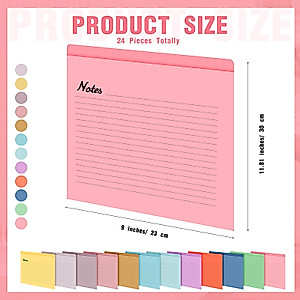 Fainne 48 Pcs Pocket File Folders File Jackets Flat File Jackets Reinforced Straight No Expansion File Folder Document Organizer for Job Project, 12 Colors