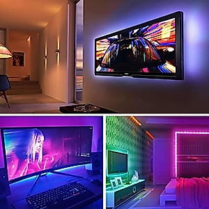 ONSTUY LED Strip Lights 6.56ft for 40-60in TV, USB LED TV Backlight Kit with Remote,RGB Color Changing - 16 Color 5050 LEDs Bias Lighting for HDTV