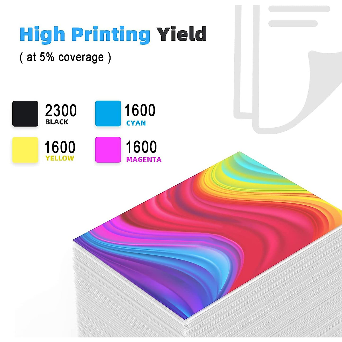 FLYINK 950xl 951xl Ink Cartridges Color Combo 5Pack for HP OfficeJet Pro 8600 8610 8620 8625 Printer