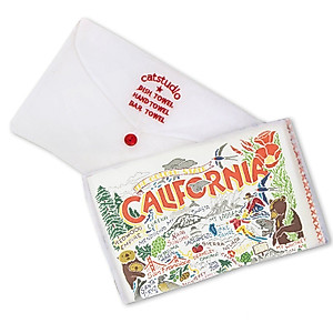 Catstudio California Dish Towel - U.S. State Souvenir Kitchen and Hand Towel with Original Artwork - Perfect Tea Towel for California Lovers, Travel Souvenir