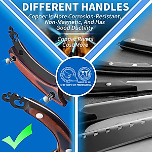 XYJ Professional Chef Knife Set with Bag Japanese Kitchen Knives Serbian Meat Cleaver for Camping Outdoor