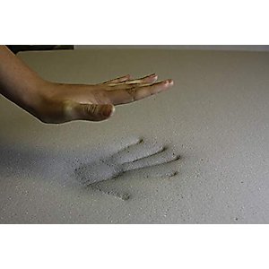 King Size 4 Inch Thick, 5 Pound Density Gray Gel Visco Elastic Memory Foam Mattress Pad Bed Topper Made in The USA