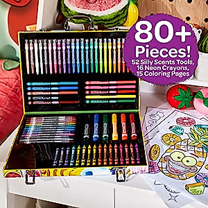 Crayola Silly Scents Inspiration Art Case, 80+ Art Supplies, Easter Gift for Kids, Ages 5, 6, 7, 8 [Amazon Exclusive]