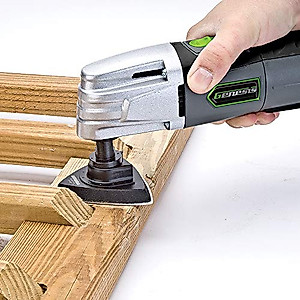 Genesis GMT15A 1.6 Amp Multi-Purpose Oscillating Tool and 19-Piece Universal Hook-And-Loop Accessory Kit with Storage Box