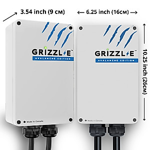 Grizzl-E New Level 2 Smart EV Charger, 16/24/32/40 Amp, NEMA 06-50/14-50 Plug, 24 feet Premium, Indoor/Outdoor Car Charging Station (White, NEMA 06-50)