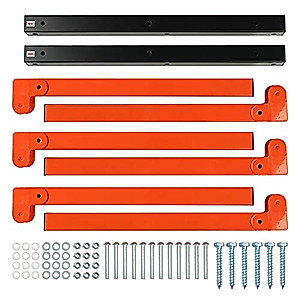 Wallmaster Lumber Storage Metal Rack, Lumber Organizer Wall Mount Wood Rack Organizer 3-Level Wood Storage System