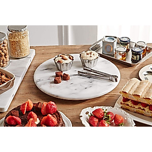 JEmarble Lazy Susan 10 inch Turntable with Aluminum Alloy Bearing, Smooth/Silent/Durable(White)(Premium Quality)