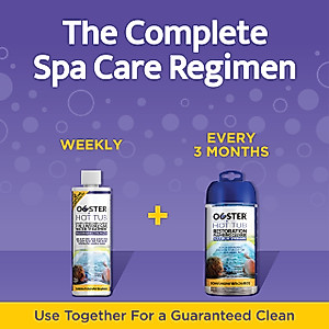Bio Ouster 3in1 Weekly Hot Tub Cleaner, Conditioner, Clarifier - Hot Tub Chemicals, Inflatable Hot Tub Chemicals, Spa Chemicals for Hot Tub, Spa Cleaner Hot Tub Clarifier, Spa Clarifier (4 Week Kit)