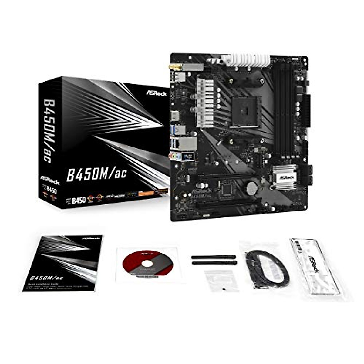 Asrock B450M/AC AM4 B450 Motherboard