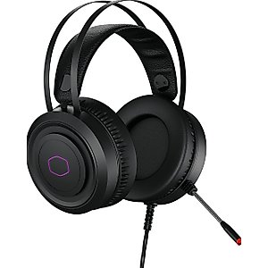 Cooler Master CH321 Gaming Headset - Over-Ear Headphones, 50mm Neodymium Audio Drivers, Omni-Directional Microphone, Removeable PU-Leather Ear Cups, PC & Console Compatible - USB Type A