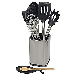 WSKC Stainless Steel Kitchen Utensil Holder Caddy 4.3L X 4.3W X 6.7H