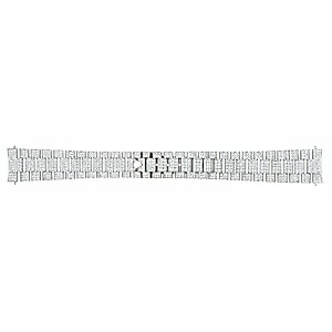 Ewatchparts 20MM 18KW PRESIDENT WATCH BAND WITH ALL DIAMOND LINKS COMPATIBLE WITH ROLEX DAY DATE 8CTS