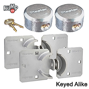Master Lock - Hasp/Hidden Shackle Keyed Alike Padlocks 770-6271NKA-2 w/BumpStop Technology