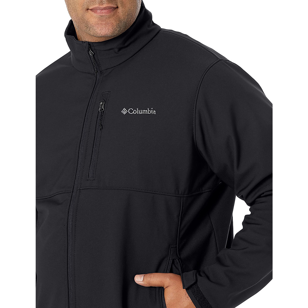 Columbia Men's Ascender Softshell Jacket, Black, Large Tall