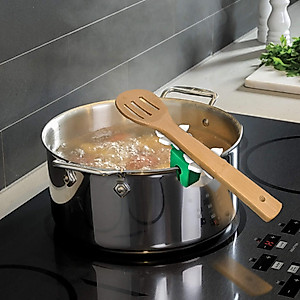 Flower Pot Spoon Holder and Lid Lifter, Silicone Kitchen Utensil Holder Gadget, Flexible Cooking Pot Clip, Stove Top Utensils and Lid Rest, Heat Resistant Kitchen Helper, Soup Lid Stand Tool