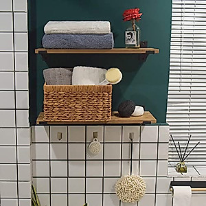 GRANNY SAYS Bundle of 2-Pack Wicker Baskets & 3-Pack Wicker Storage Baskets