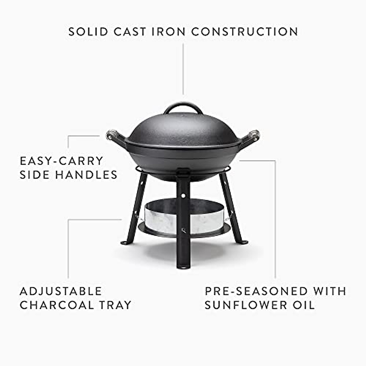 Barebones All-in-One Cast Iron Grill, Dutch Oven for Camping and Outdoor Cooking