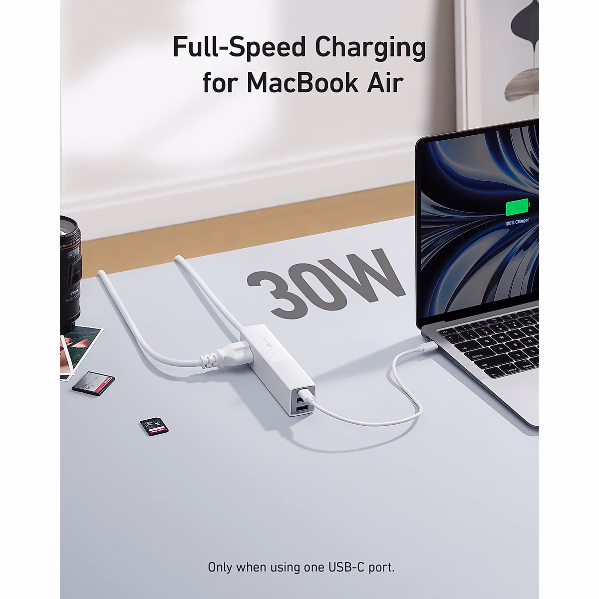 Anker Premium Nylon USB A to USB C Cable(2-Pack, 6ft) and Travel Power Strip USB C, 511 USB Power Strip, 2Outlets & 3USB Ports, 5ft Soft Extension Cord