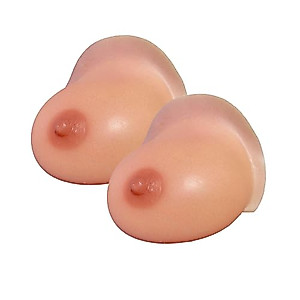 Real Skin natural BreastSilicone Breast Forms for Mastectomy Prosthesis Crossdresser Transgender (Nude, B Cup 840g)