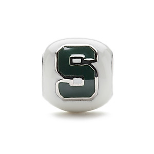 Michigan State Gifts and MSU Jewelry - Michigan State Charm for Bracelets - Hypoallergenic Stainless Steel Charms - Michigan State Gifts for Women
