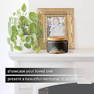 NS Online Black Small Keepsake Urn for Human Ashes - Lovely Sharing Ceramic Small Urn, Honor Your Loved One Lost - Qnty 1