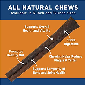 Barkworthies Peanut Butter Collagen Sticks Dog Treats (6-Inch, 8-Pack)