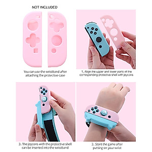 NANANINO Dance Switch Wristband, Wrist Bands for Dance Switch 2024 2023 2022 2021 2020, Adjustable Elastic Straps for Just Dance 2024 Switch (2 Packs for Kid)