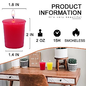 Scented Votive Candles for Home Decoration, 2 Inches Aromatherapy Candle Set with 6 Fragrances - Apple&Cinnamon, Jasmine, Eucalyptus, Lavender, Wolfberry&Blood Orange, Passion Fruit