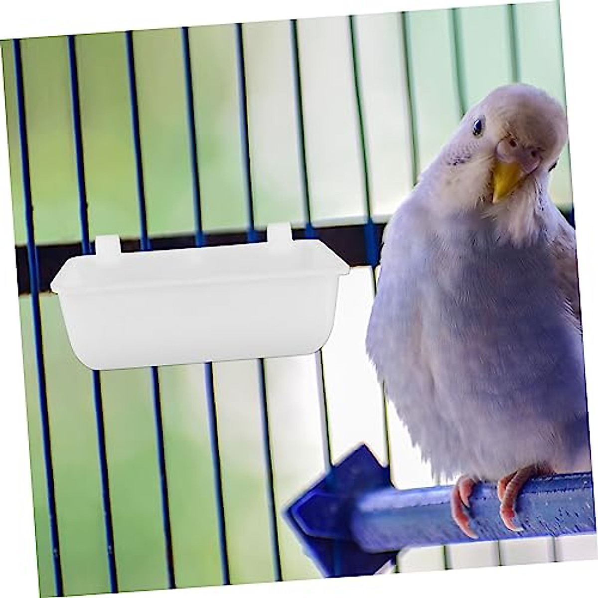 BESPORTBLE 5pcs White Pigeon Trough Peanut Feeder for Birds Cage Water Basin Parakeet Feeder Bird Feeder Hanging Tray Pigeon Supplies Bird Cage Accessories Bird Accessories White Tray Plastic
