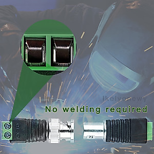 lkelyonewy BNC to Cat5e Adapter Male Connectors and Solderless Female Video Balun Connector,Screw Camera Terminal Plug for CCTV Surveillance Cable Ethernet Speaker