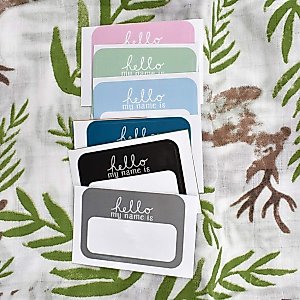 6Pcs Newborn Name Labels, Baby Announcements My Name is Sticker Name Tag Stickers for Baby's First Photo Newborn Announcements