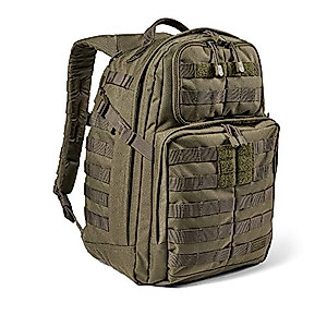 5.11 Tactical Backpack â€“ Rush 24 2.0 â€“ Military Molle Pack, CCW and Laptop Compartment, 37 Liter, Medium, Style 56563, Ranger Green