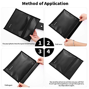 Faraday Bag(13.8"X17.7", Black)+Faraday Bag(9.8"X11", Black)