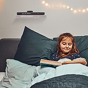 Zerodeko Floating Bookshelf Iron Floating Shelves Invisible Wall Mounted Bookshelf Hidden Wall Floating Book Shelf Metal Shelves Holder for Home Office Classroom Library