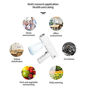 KOJEO Professional Electric Sanitizer Sprayer Machine, Rechargeable Disinfectant Fogger Machine 250ML, Cordless Handheld Nano Steam Gun – Spray Gun with Blue Light for Touchless Sanitization