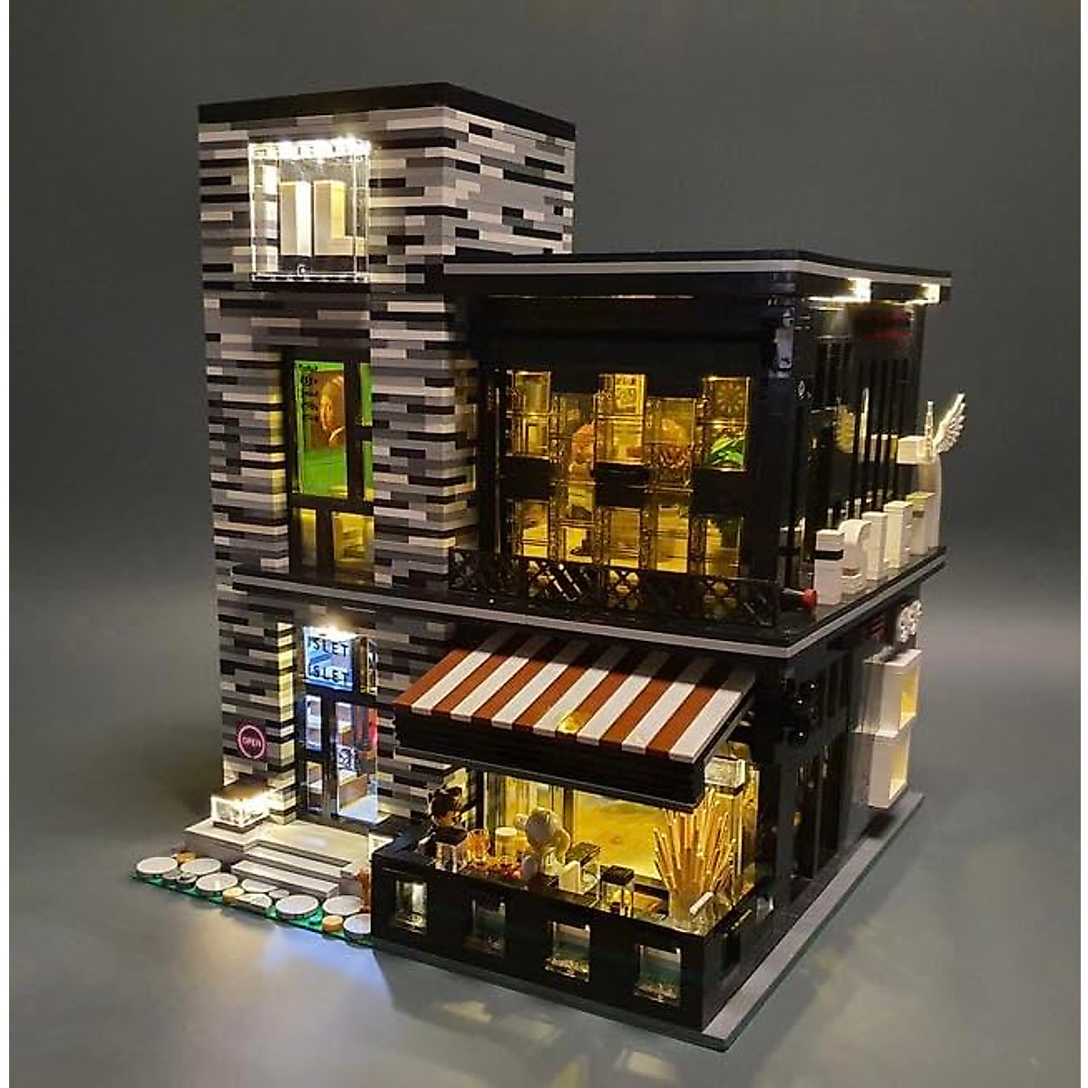 General Jim's Pub and Restaurant City Modular Building Blocks Toy Bricks Set Two Level Amazingly Detailed Building Bricks MOC Toy Set - for Teens and Adults