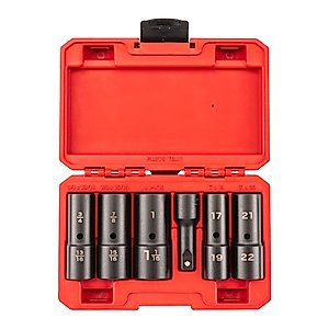 TEKTON 1/2 Inch Drive Thin Wall Impact Flip Socket Set (6-Piece) | SIF92400